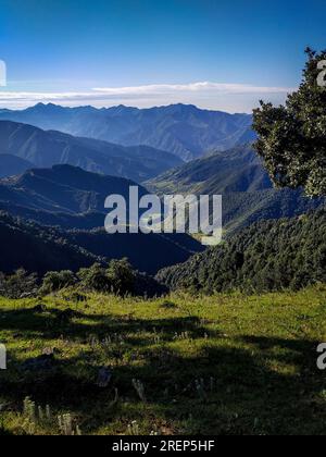 Deep wide valleys and captivating cloudscapes in the Shivalik Mountain ...