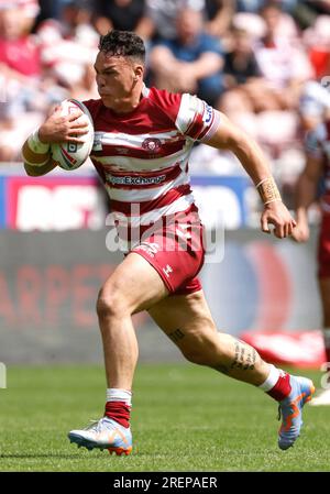 Tyler Dupree of Wigan Warriors in action during the Betfred Super ...
