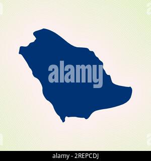 Saudi Arabia map. Country poster with colored regions. Old grunge ...