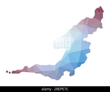 Network map of Bequia. Island digital connections map. Technology ...