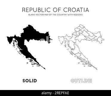 Croatia map. Borders of Croatia for your infographic. Vector country ...