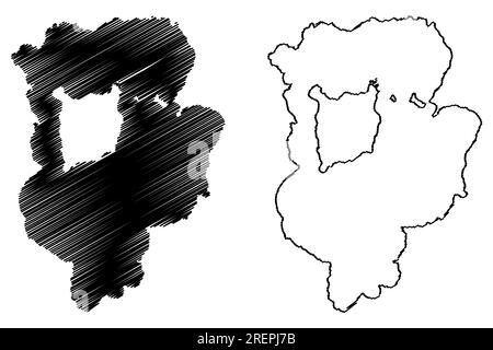 Lake Taal (Republic of the Philippines) map vector illustration ...