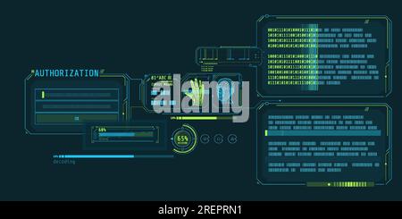 Data decoding program interface with authorization window Stock Vector Image & Art - Alamy