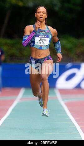 BREDA - Tasa Jiya during the 200 meters final on the third day of the ...