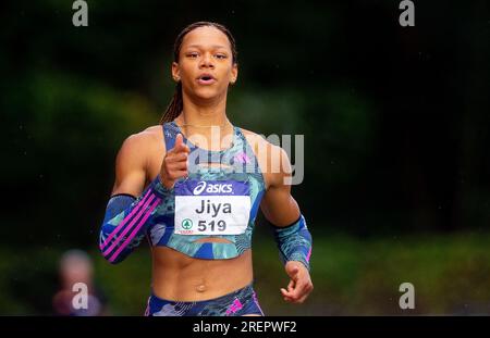 BREDA - Tasa Jiya during the 200 meters final on the third day of the ...