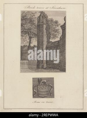 Brick Tower at Streatham by James Basire Stock Photo - Alamy