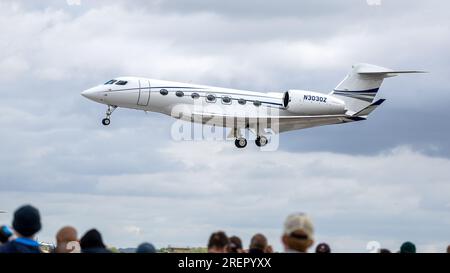 Gulfstream G500, arriving at RAF Fairford for the Royal International ...