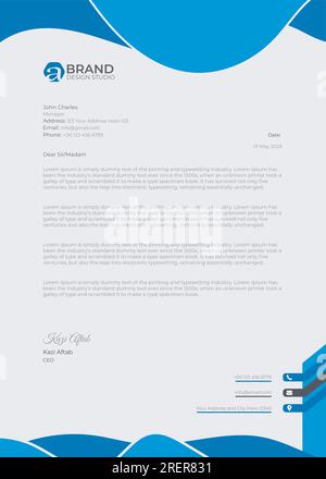 Creative Business Letterhead Template Design Stock Vector Image & Art ...
