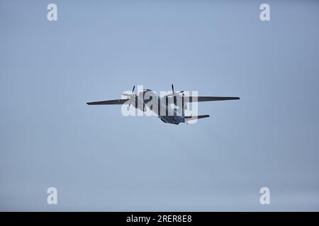 A close-up of a twin-engine military transport plane Stock Photo - Alamy