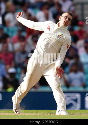 Australia's Todd Murphy bowls during a nets session at the Sydney ...