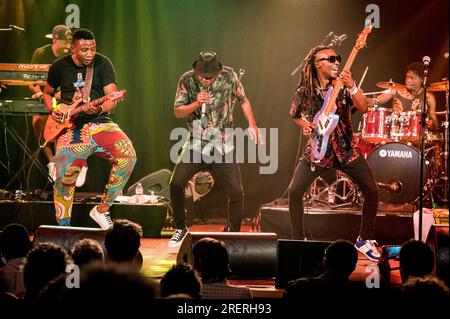 Mokoomba on stage at The Apex Stock Photo - Alamy