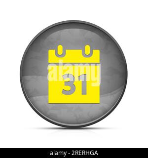 Calender icon on classy splash green round button Stock Photo - Alamy