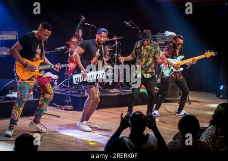 Mokoomba on stage at The Apex Stock Photo - Alamy