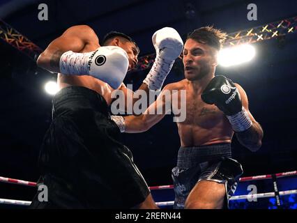 Owen Cooper (left) and Robin Zamora in the welter weight bout at the ...