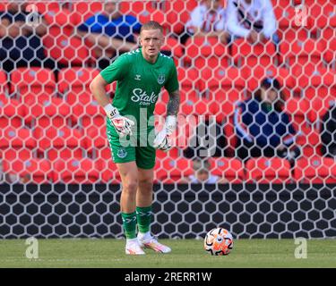 Jordan Pickford of Everton during the pre-match warm-up during the ...