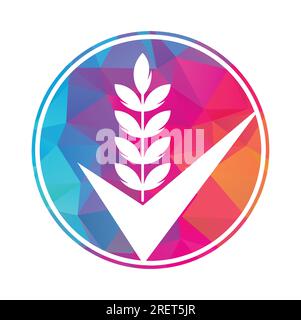 Wheat Grain Check Logo. Grain Wheat Logo Concept sign icon symbol ...
