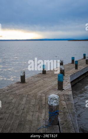 Jetty on lake neusiedlersee in Burgenland Stock Photo - Alamy