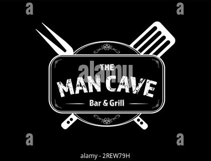 The Man Cave Sign - vector illustration Stock Vector Image & Art - Alamy