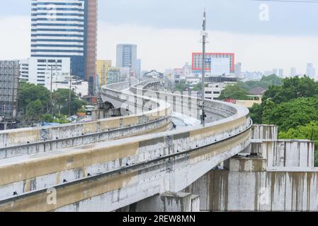 Bangkok,Thailand - 6June, 2023: Yellow line route map of Electirc train ...