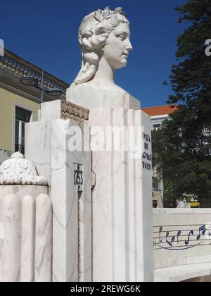 Sculpture of the famous portuguese opera singer Luisa Todi in Setubal ...