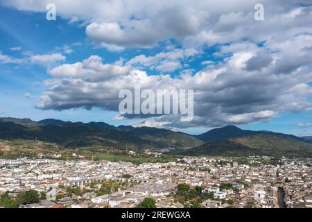 Buildings and landscapes. Photo in Weishan, Yunnan, China Stock Photo ...