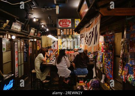 July 2023, Tokyo. Hanbey Izakaya, where the decor takes customers back ...