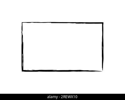 Square freehand drawing, handdrawn scribble, doodle, sketch shape ...