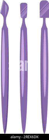 Care nail kit icon flat vector. Polish pedicure. Cuticle woman Stock ...