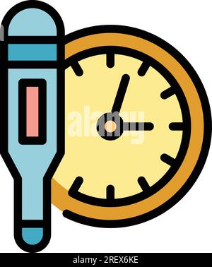 Laser, digital and mercury body temperature thermometers outlines. Line ...