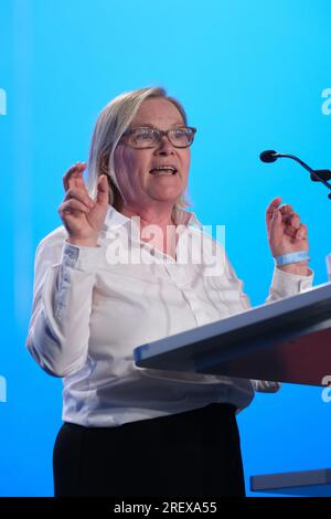 Magdeburg, Germany. 30th July, 2023. Anja Arndt, candidate for an AfD ...