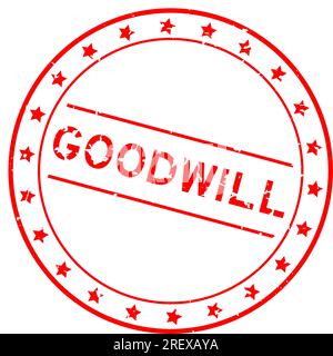 Grunge red goodwill word rubber seal stamp on white background Stock ...