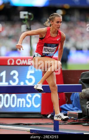Flavie RENOUARD (France) competing in the Women's 3000m Steeplechase ...