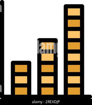 Satisfaction level graph icon outline vector. Customer feedback. Mood ...