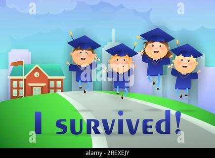 I Survived graduation poster design Stock Vector Image & Art - Alamy
