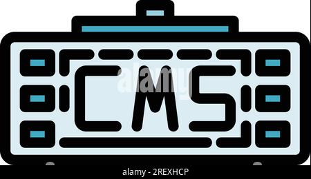 Cms keyboard icon outline vector. Web design. Graphic code Stock Vector ...