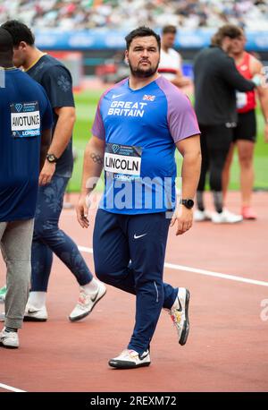 Scott Lincoln GB & NI competing in the men’s shot put on Day Two of the ...
