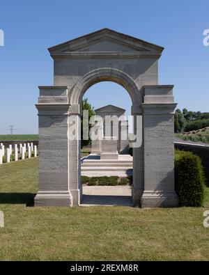 Monchy-le-Preux CWGC Cemetery, Arras, Northern France. Burial of three ...