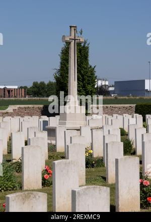Monchy-le-Preux CWGC Cemetery, Arras, Northern France. Burial of three ...