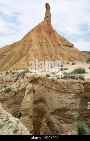 Badlands are a dry terrains formed with softer sedimentary rocks (clay ...