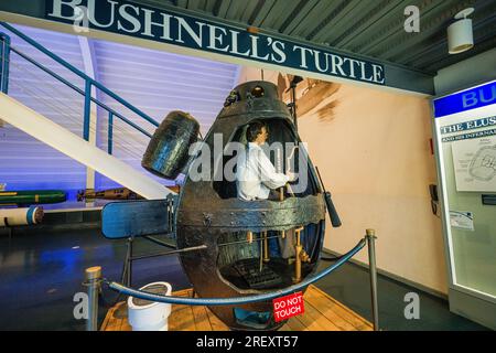 Replica of Bushnell's Turtle The Submarine Force Library & Museum ...