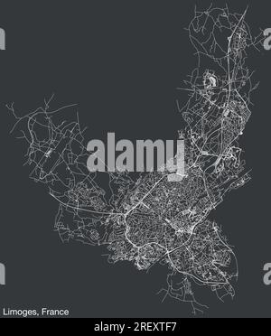 Street roads map of LIMOGES, FRANCE Stock Vector Image & Art - Alamy