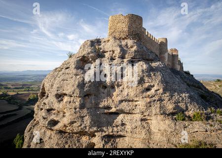 Spain. La Rioja. Clavijo. Castle built by the Moors. 9th century. Walls ...