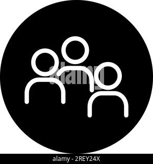 Linear icon of people group as a clients or users concept Stock Vector ...