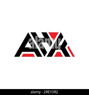 AHK triangle letter logo design with triangle shape. AHK triangle logo ...