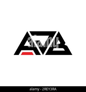AJB triangle letter logo design with triangle shape. AJB triangle logo ...