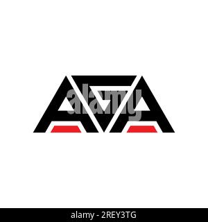 AGA triangle letter logo design with triangle shape. AGA triangle logo ...