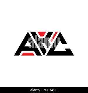 AKC triangle letter logo design with triangle shape. AKC triangle logo ...