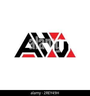 AHV triangle letter logo design with triangle shape. AHV triangle logo ...