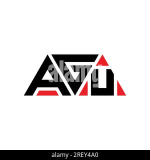 AGU triangle letter logo design with triangle shape. AGU triangle logo ...