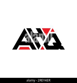 AHQ triangle letter logo design with triangle shape. AHQ triangle logo ...